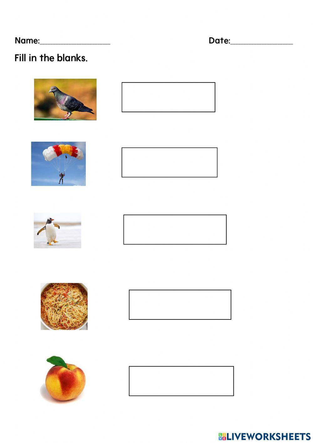 Beginning letter P worksheet | Live Worksheets