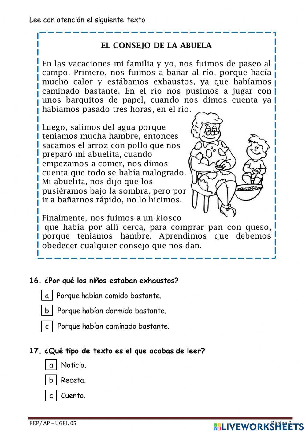 PRUEBA CENSAL online exercise for | Live Worksheets