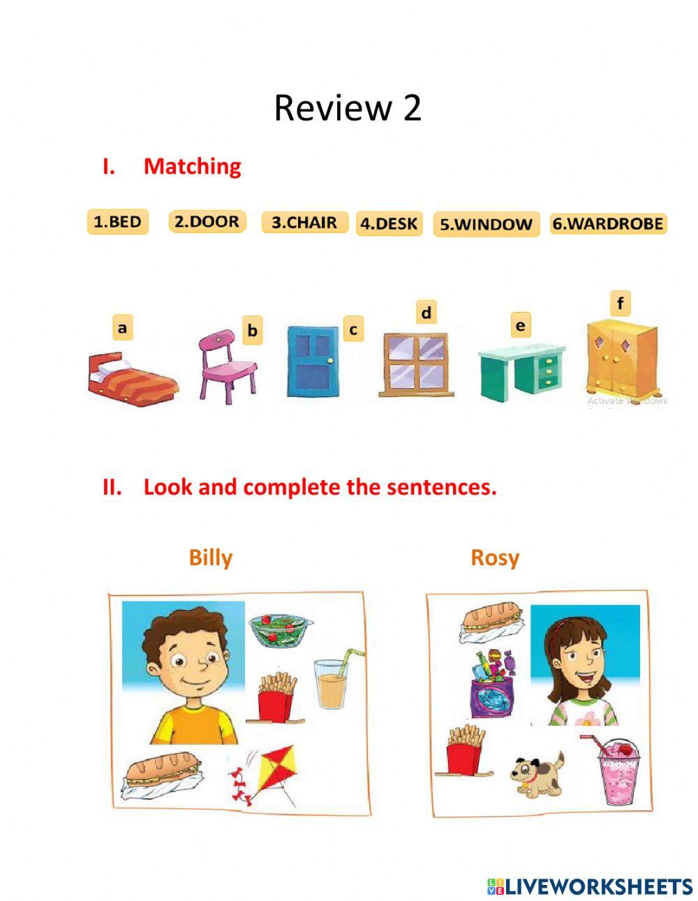 Review 2 free activity | Live Worksheets