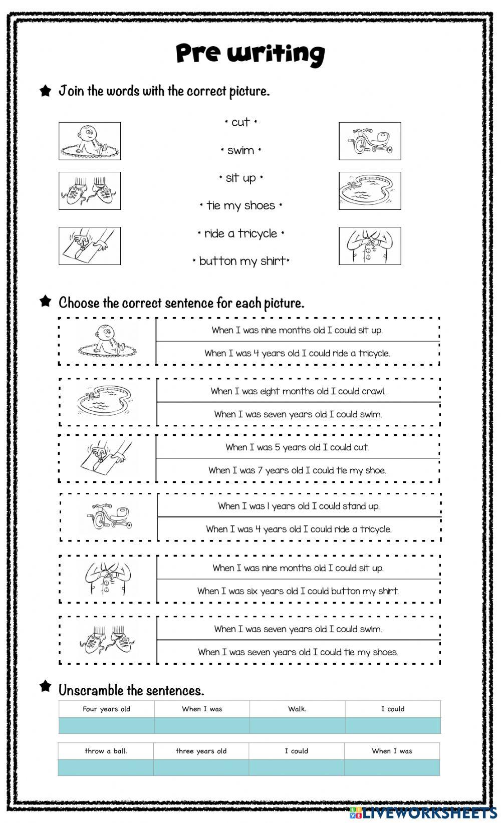 1230126 | Pre writing | Grisel Valle | LiveWorksheets