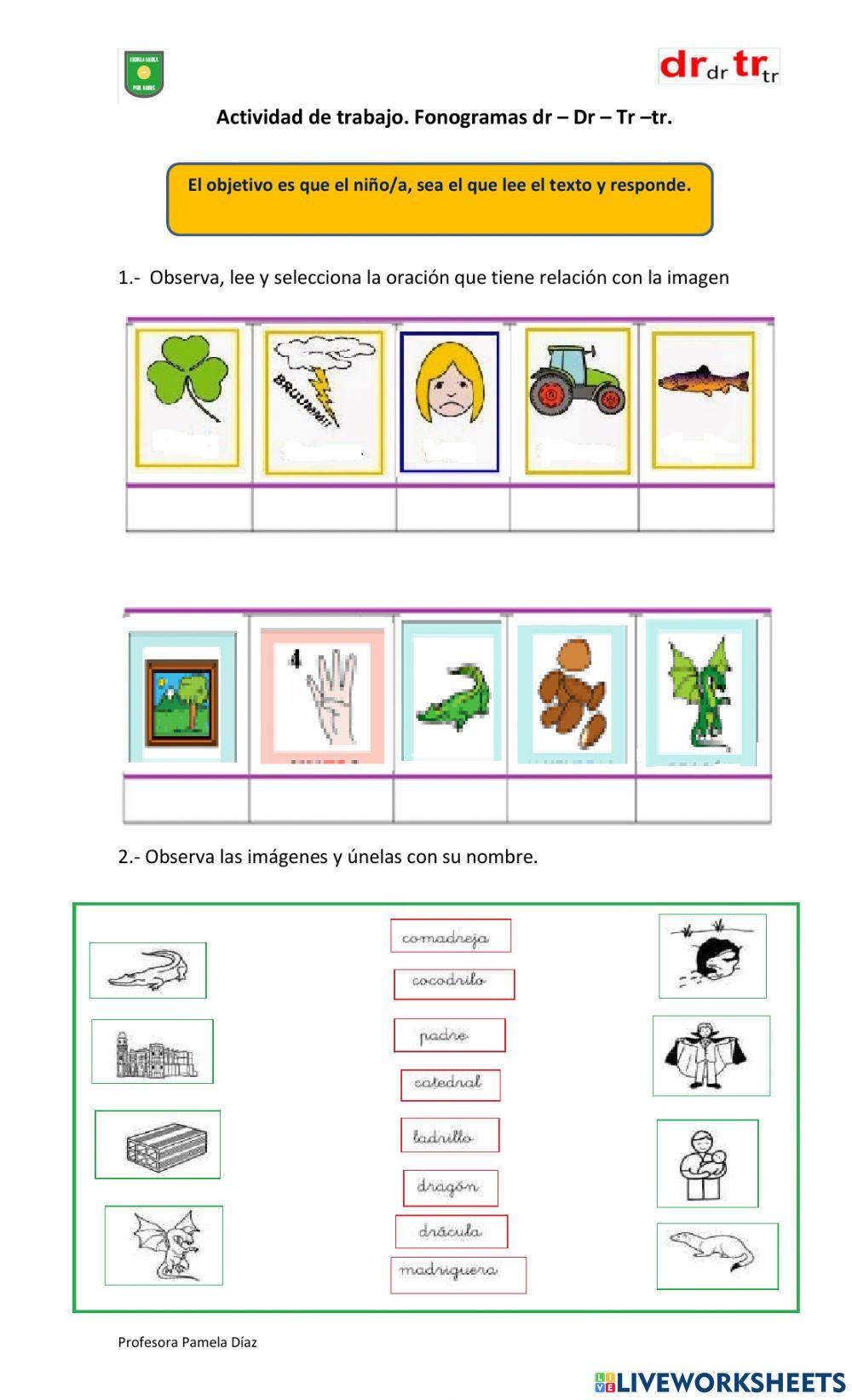 Dr - tr worksheet | Live Worksheets