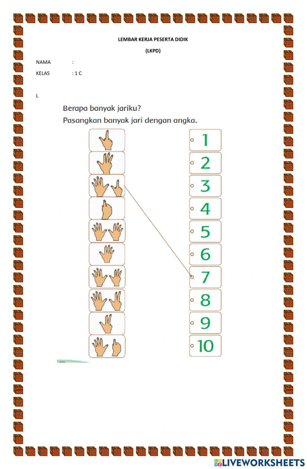 Lkpd matematika activity for 1 | Live Worksheets