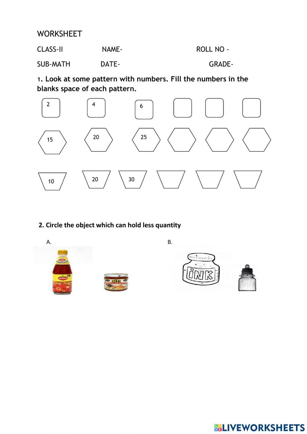 Counting interactive activity for 2 | Live Worksheets