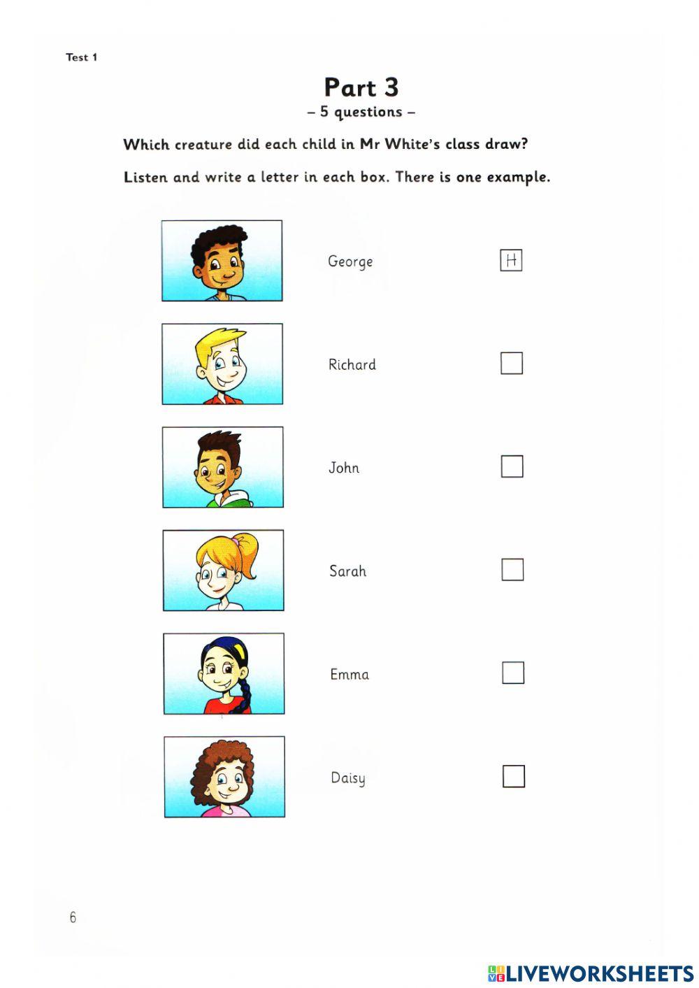 5117448 | Flyers mock exam - Listening Test