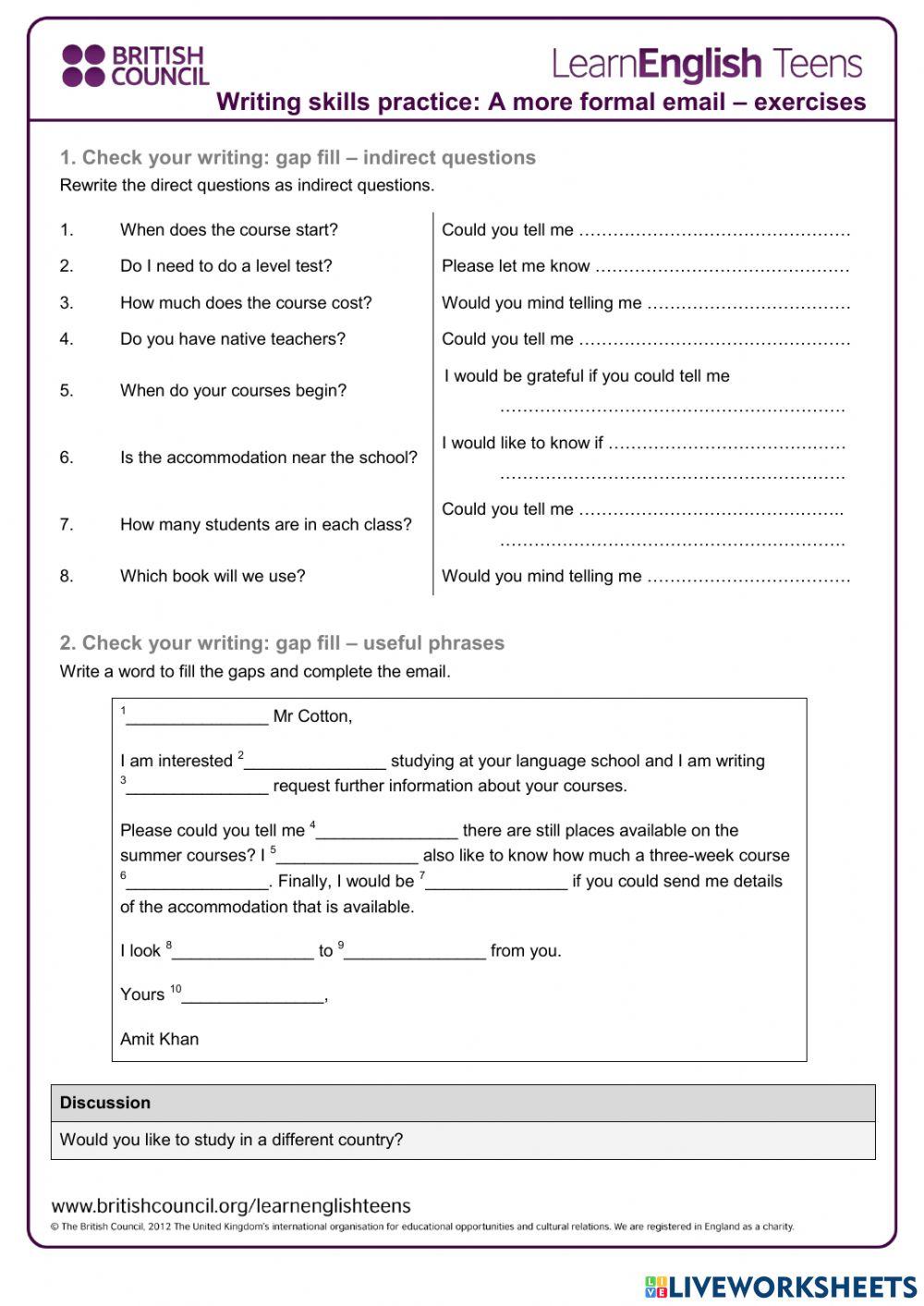 A formal email 5117931 | HASLINDA AHMAD | Live