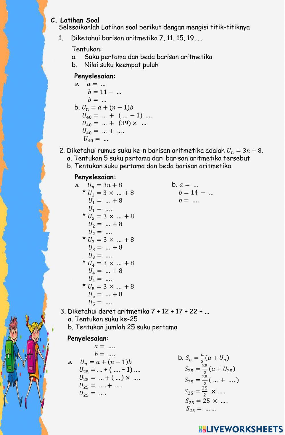 1232682 | Lkpd barisan dan deret aritmetika | Novilia
