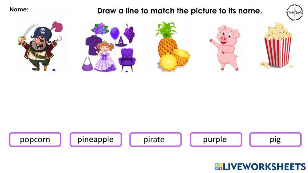 Letter P matching worksheet 3271592 | Teacher Angela