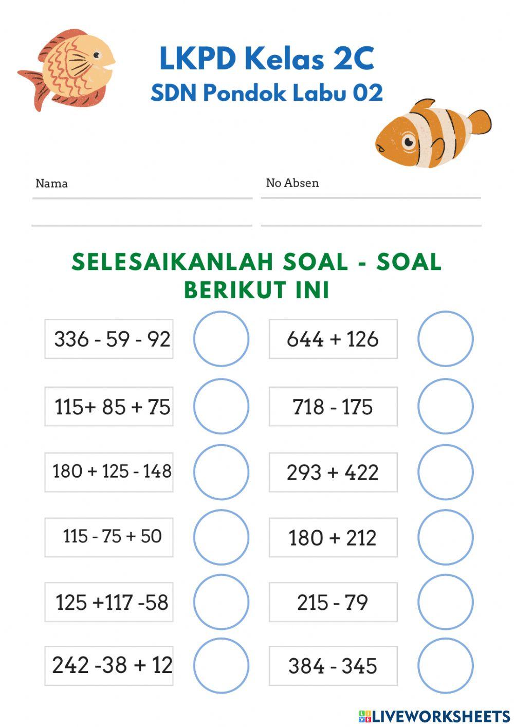 Matematika | Free Interactive Worksheets | 1233306