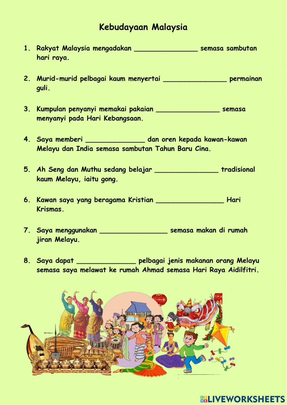 Budaya Kita 1233633 | MEILEAN | Live Worksheets