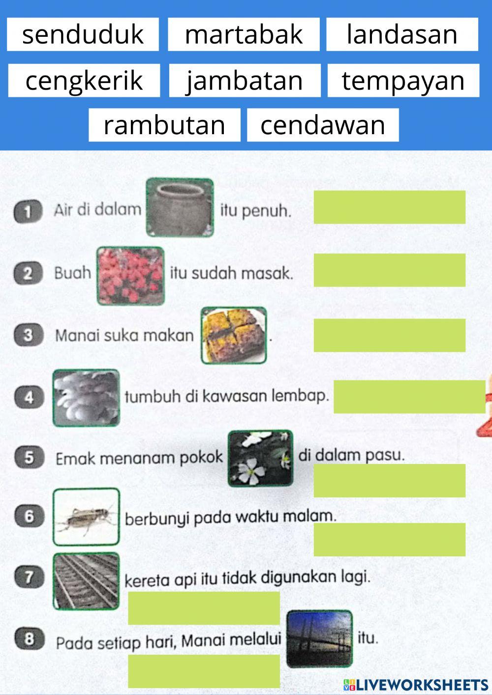 Padankan perkataan online activity | Live Worksheets