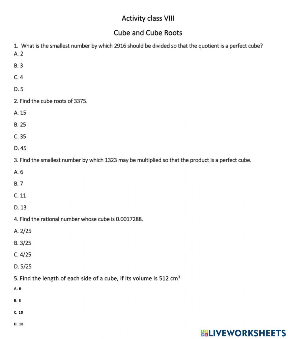 Cube and cube roots CLASS VIII | dineshkumbhakar | Live