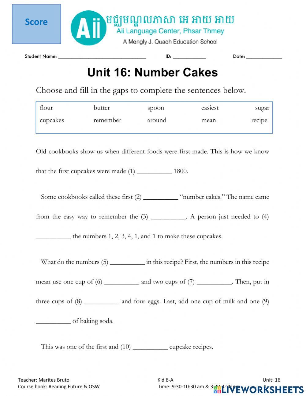 Kid 6 Reading Future Vocabulary Unit 16 Classwork 1234258