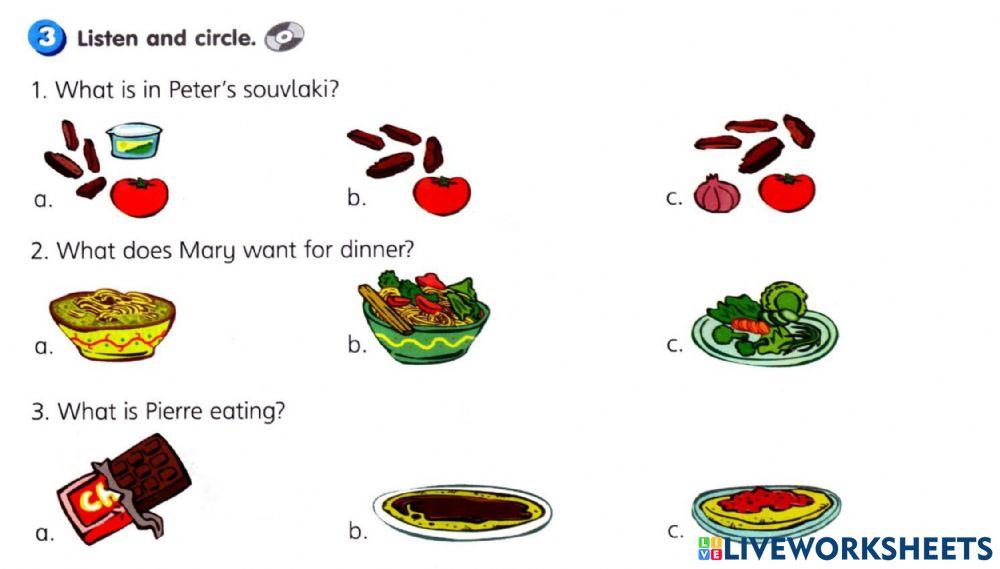 Street Food interactive exercise for 3 | Live Worksheets