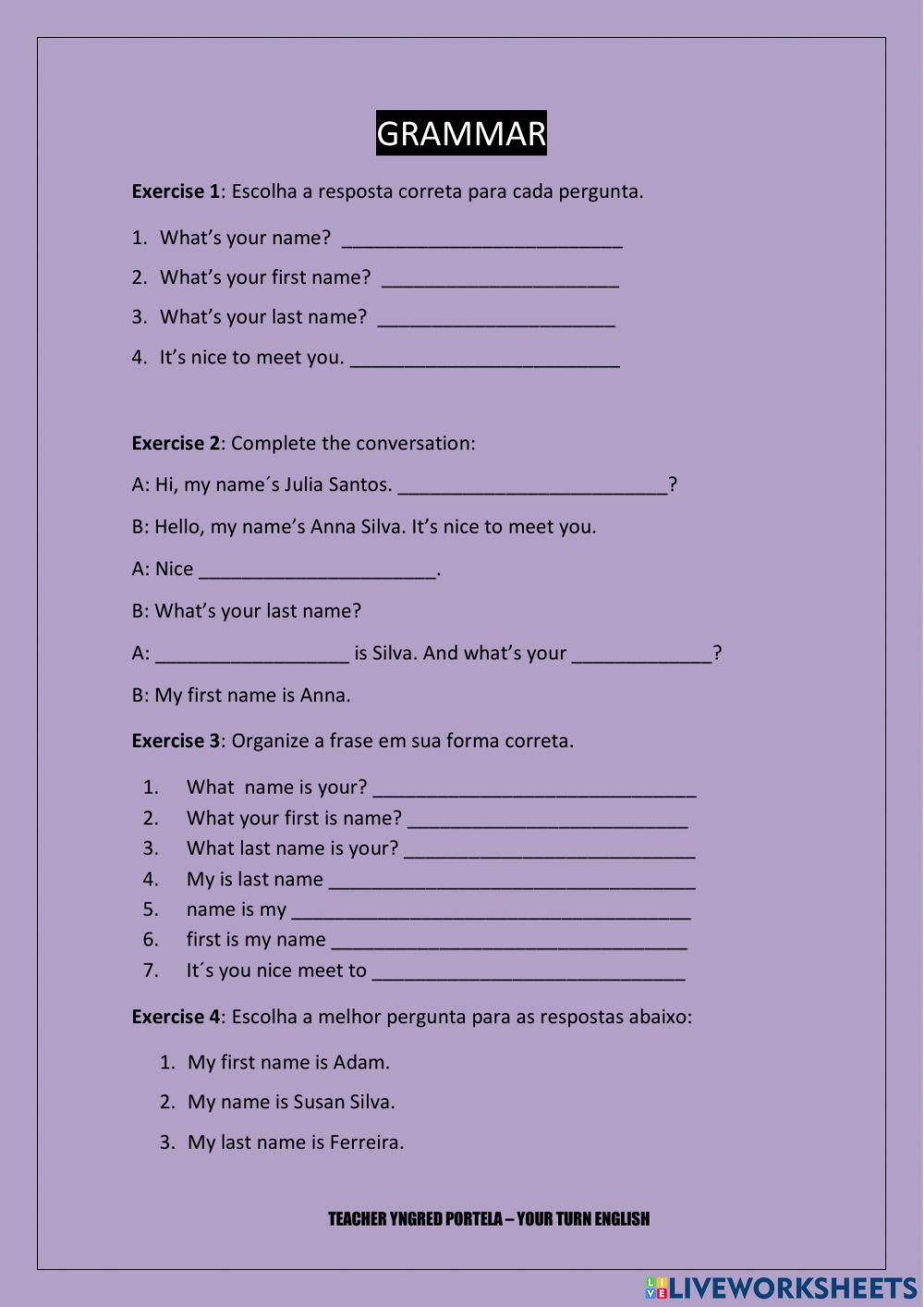 Introducing Yourself Grammar Worksheet Live Worksheets introducing-yourself-grammar-worksheet-live-worksheets