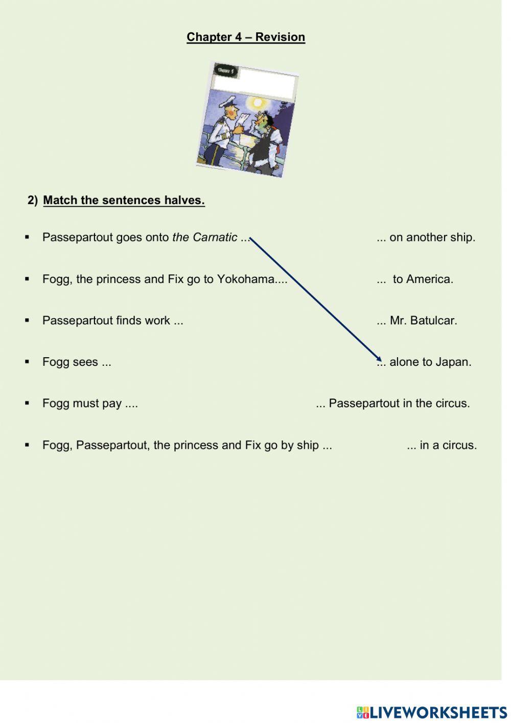 Chapters 3 and 4 - Around the world worksheet | Live Worksheets