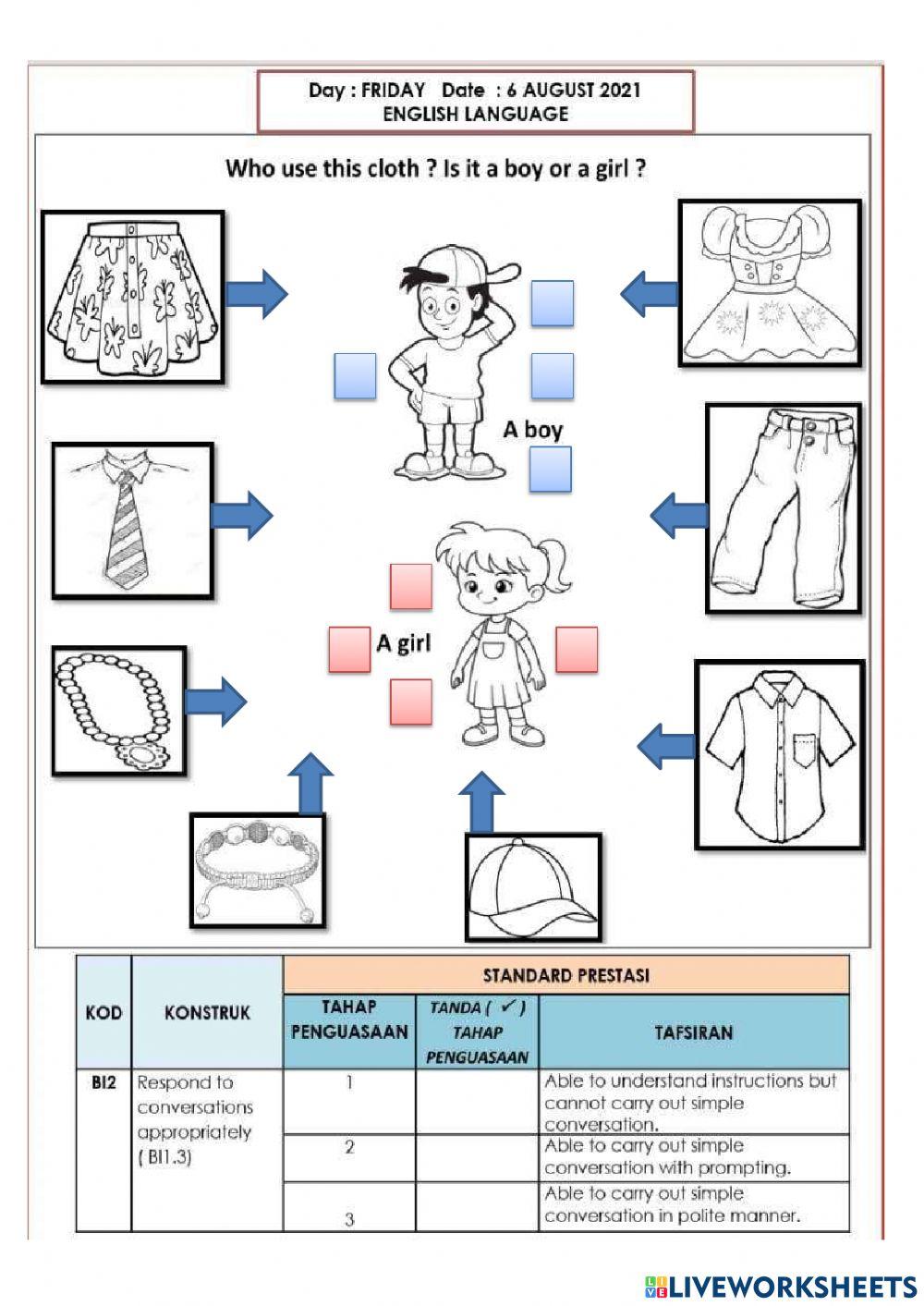 Gender 1235106 | dewi07 | Live Worksheets
