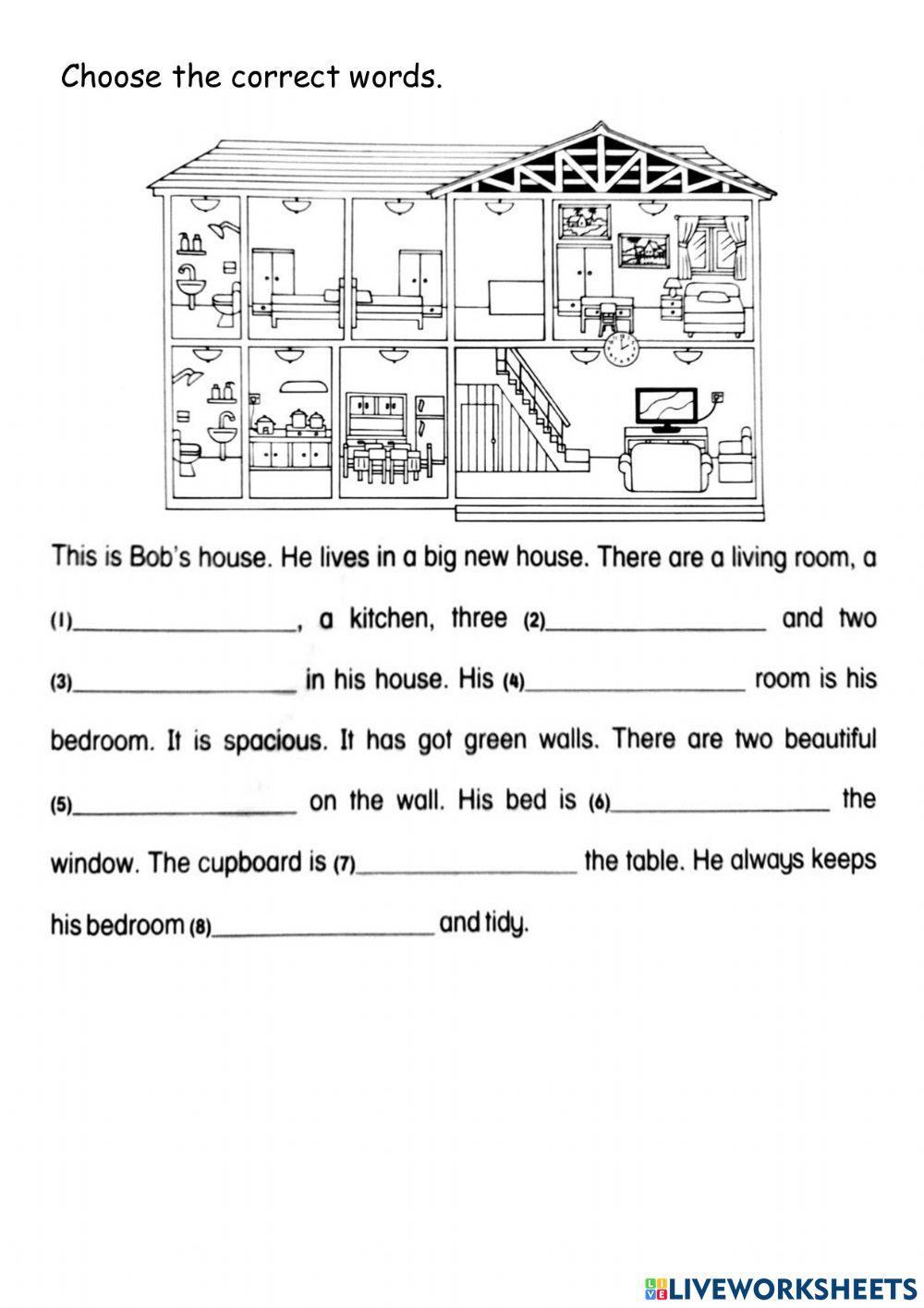 1236274 | Year 3: My House | limyenhong | LiveWorksheets