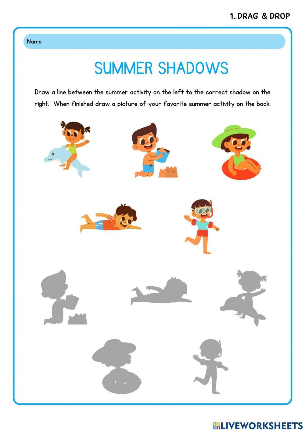Summer online worksheet for Grade3 | Live Worksheets