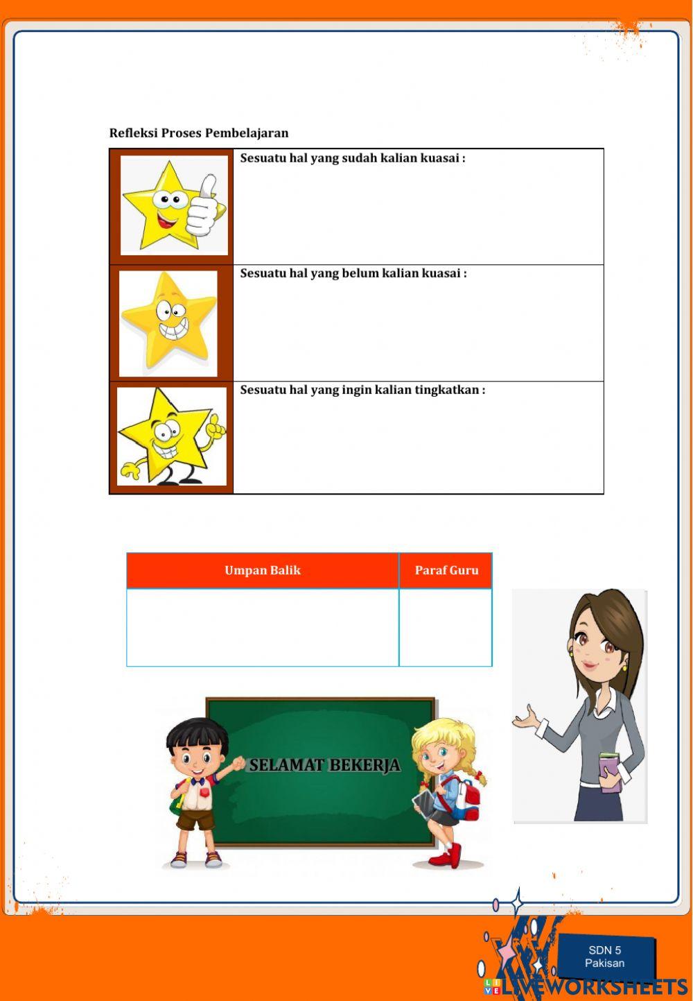 Lkpd kelas 6 tema 1 interactive worksheet | Live Worksheets