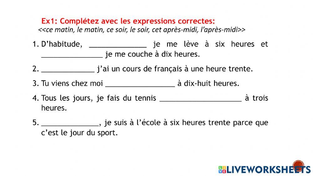 French Class 7 … | Free Interactive Worksheets | 3274940