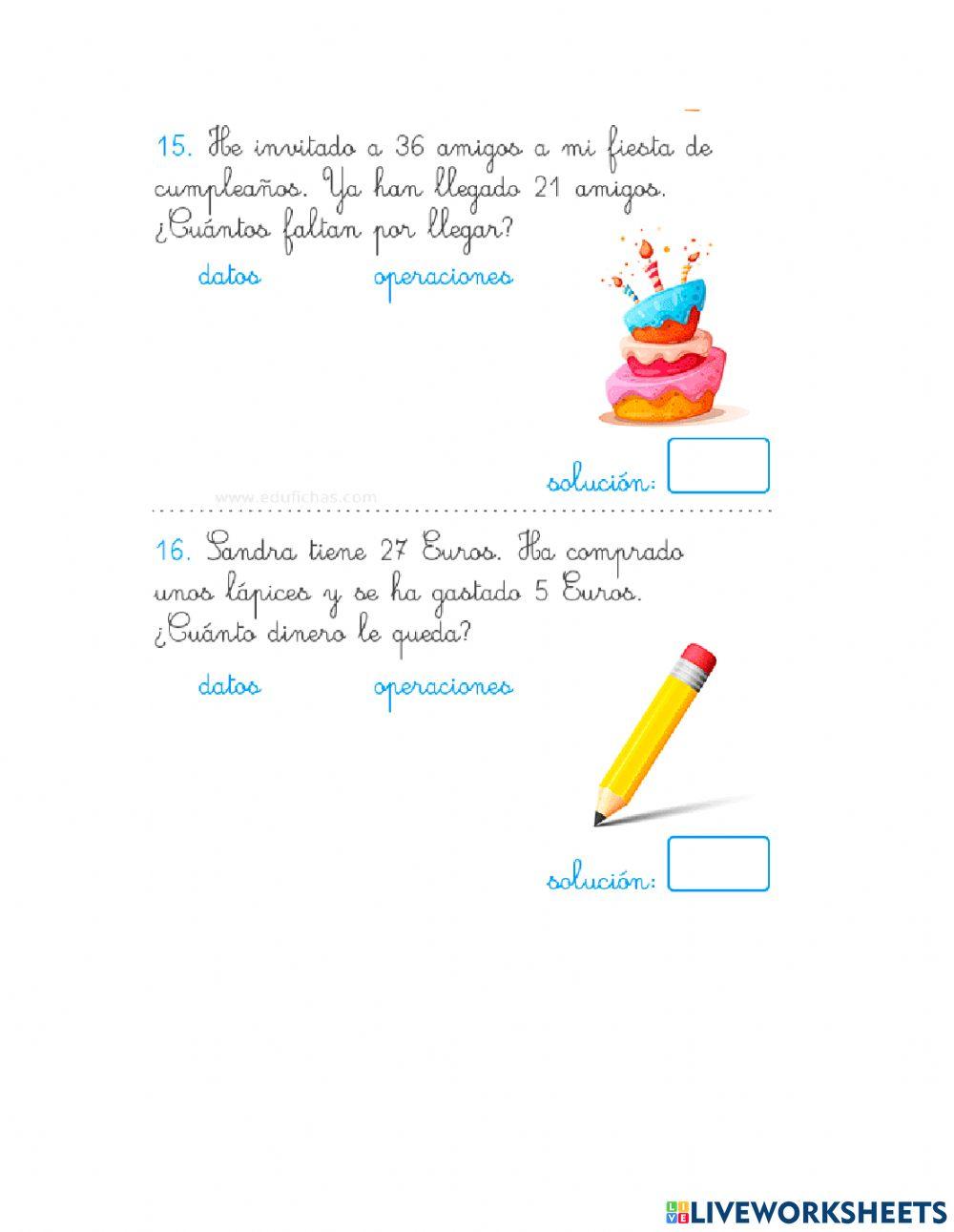 Matemáticas Grado Segundo worksheet | Live Worksheets