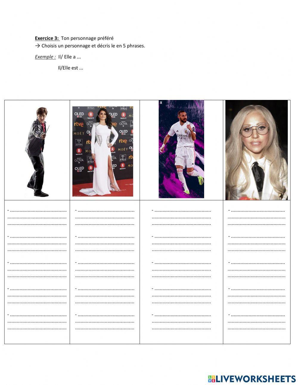 Practica descri… | Free Interactive Worksheets | 1236828