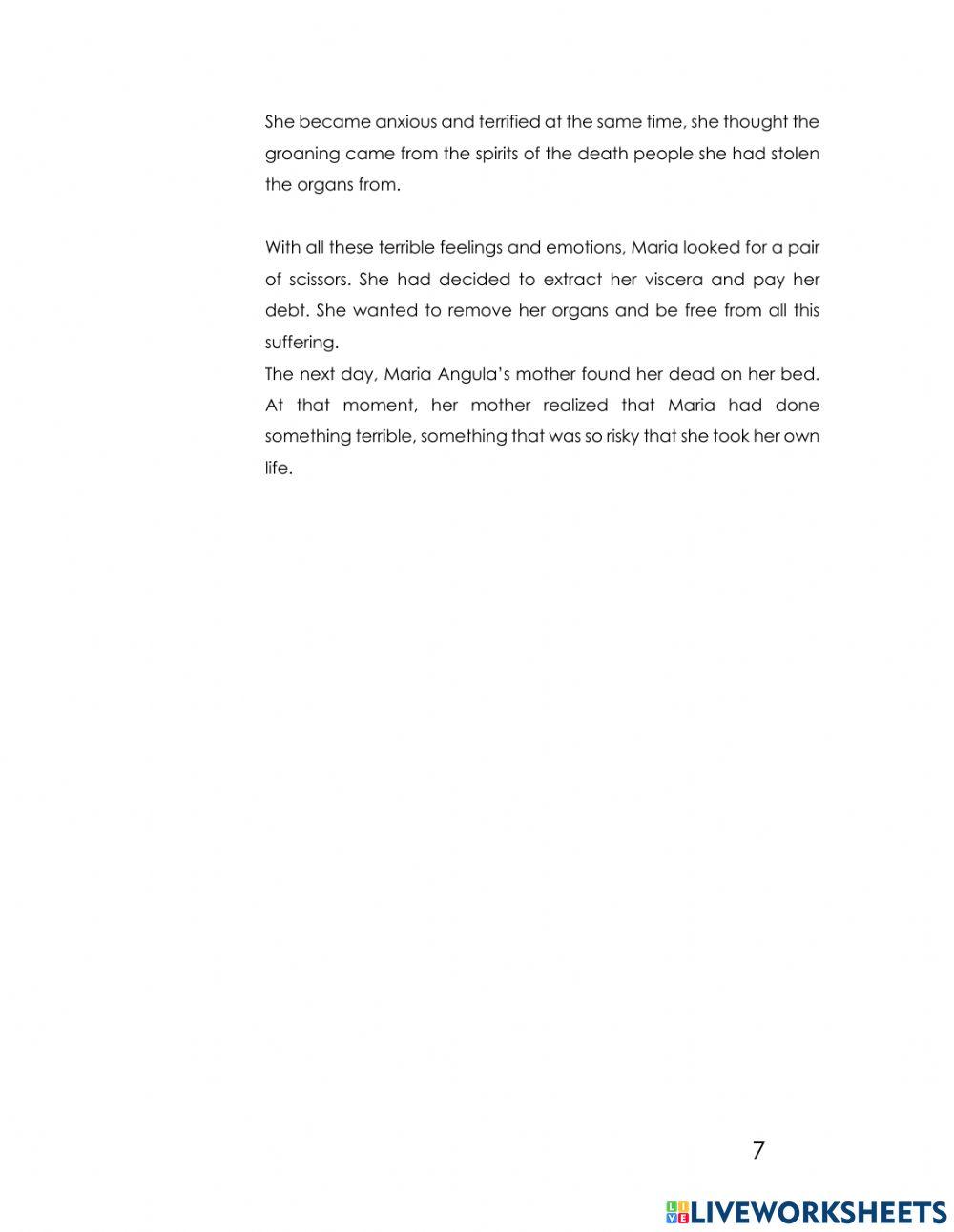 Legend maria an… | Free Interactive Worksheets | 1237215