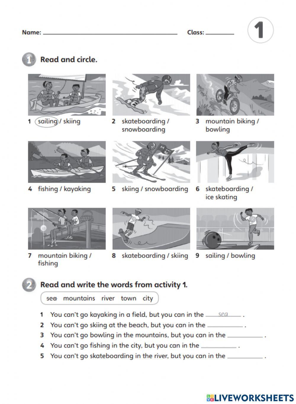 Unit 1 - test activity | Live Worksheets