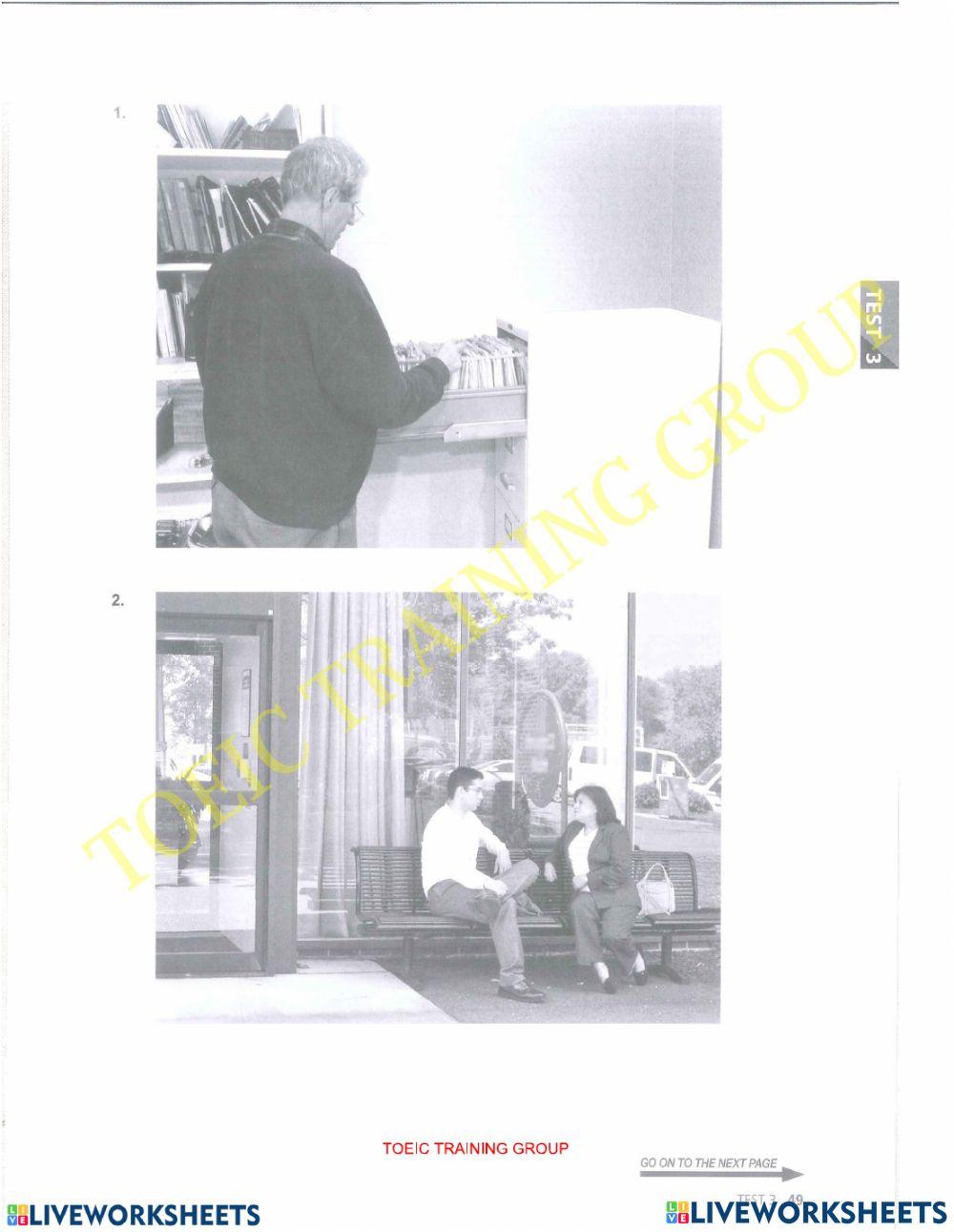 Toeic part 1 worksheet | Live Worksheets