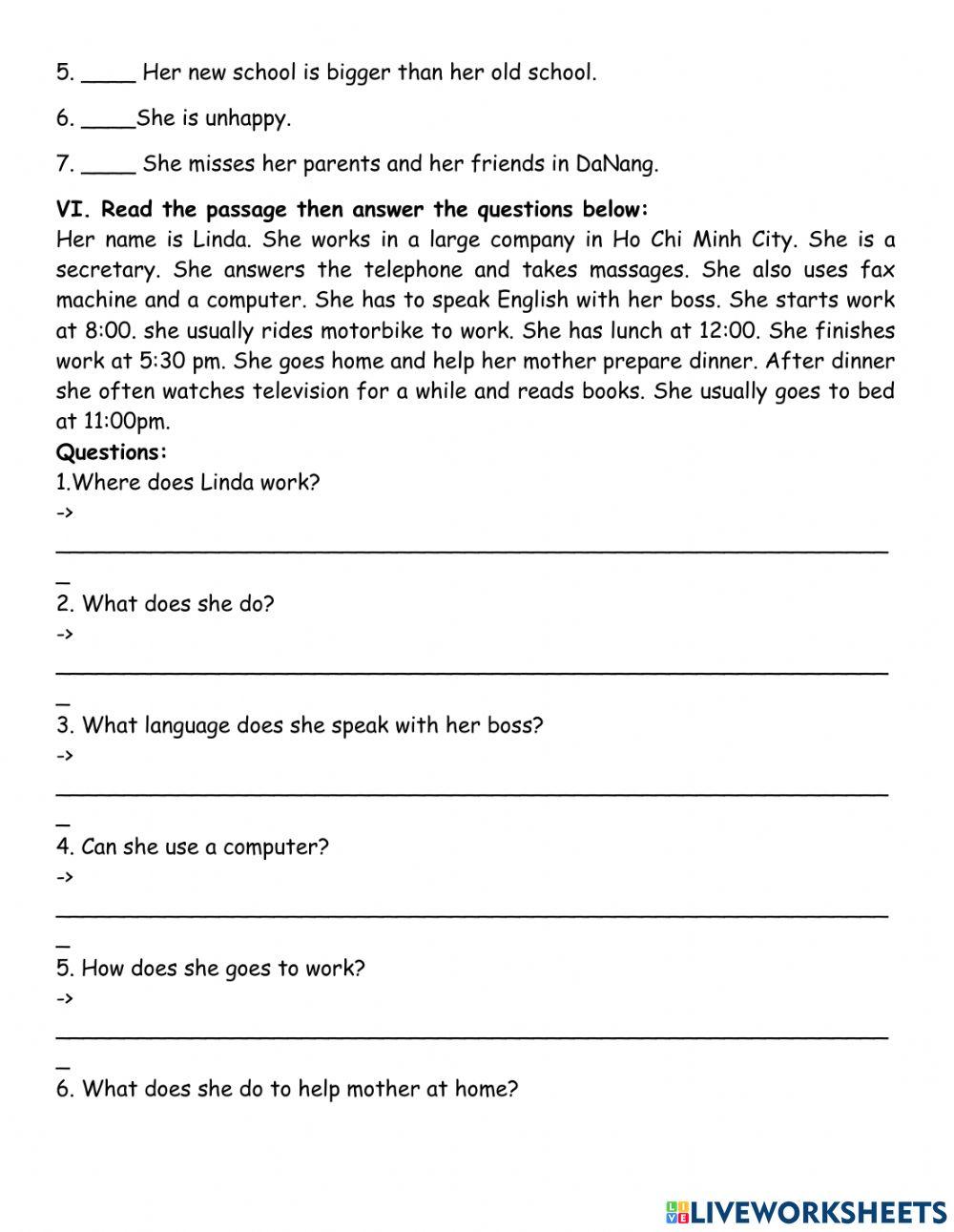 English Level 7-U1test C worksheet | Live Worksheets