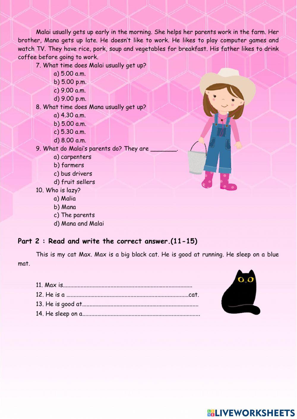 Midterm Exam interactive activity for 8 | Live Worksheets