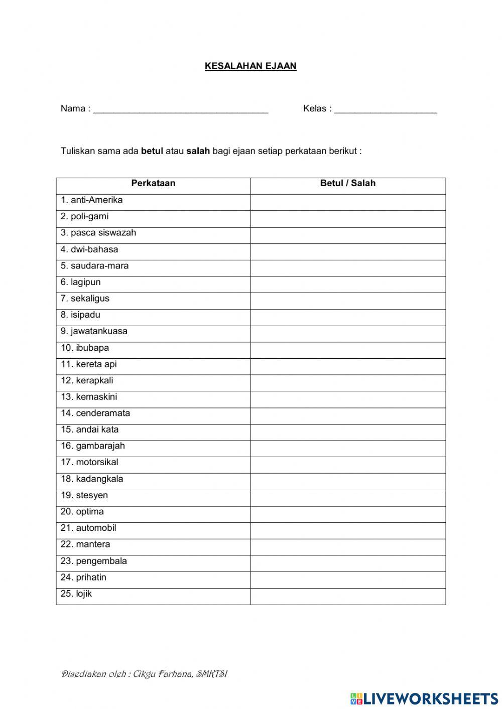 Kesalahan Ejaan Bahasa Melayu | Farhana_Mastura | Live