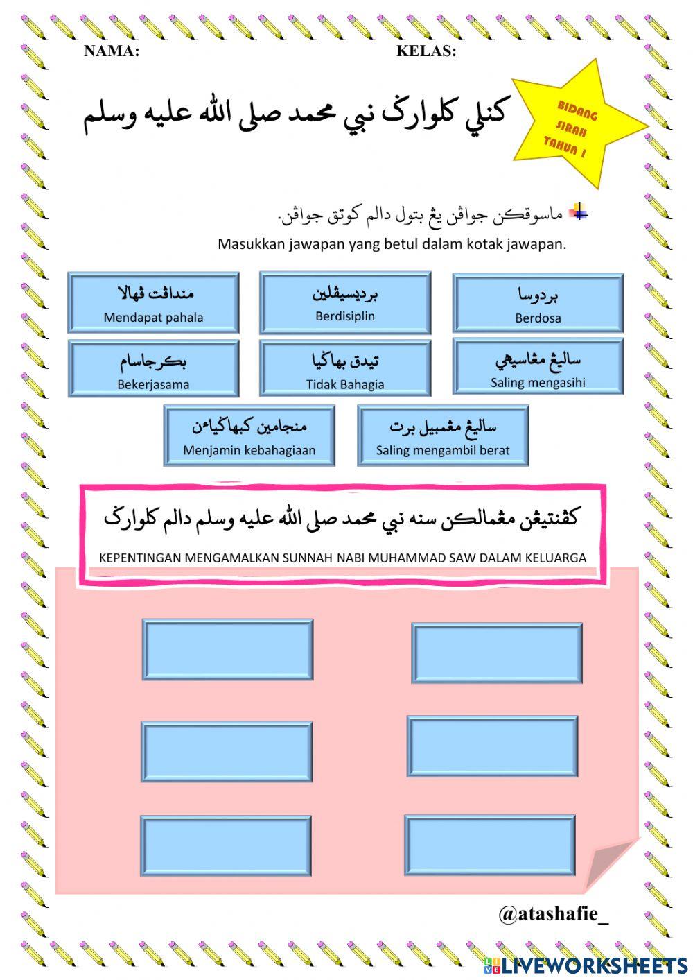 Kenali Keluarga Nabi (nama Anak Nabi) Worksheet Live, 41% OFF