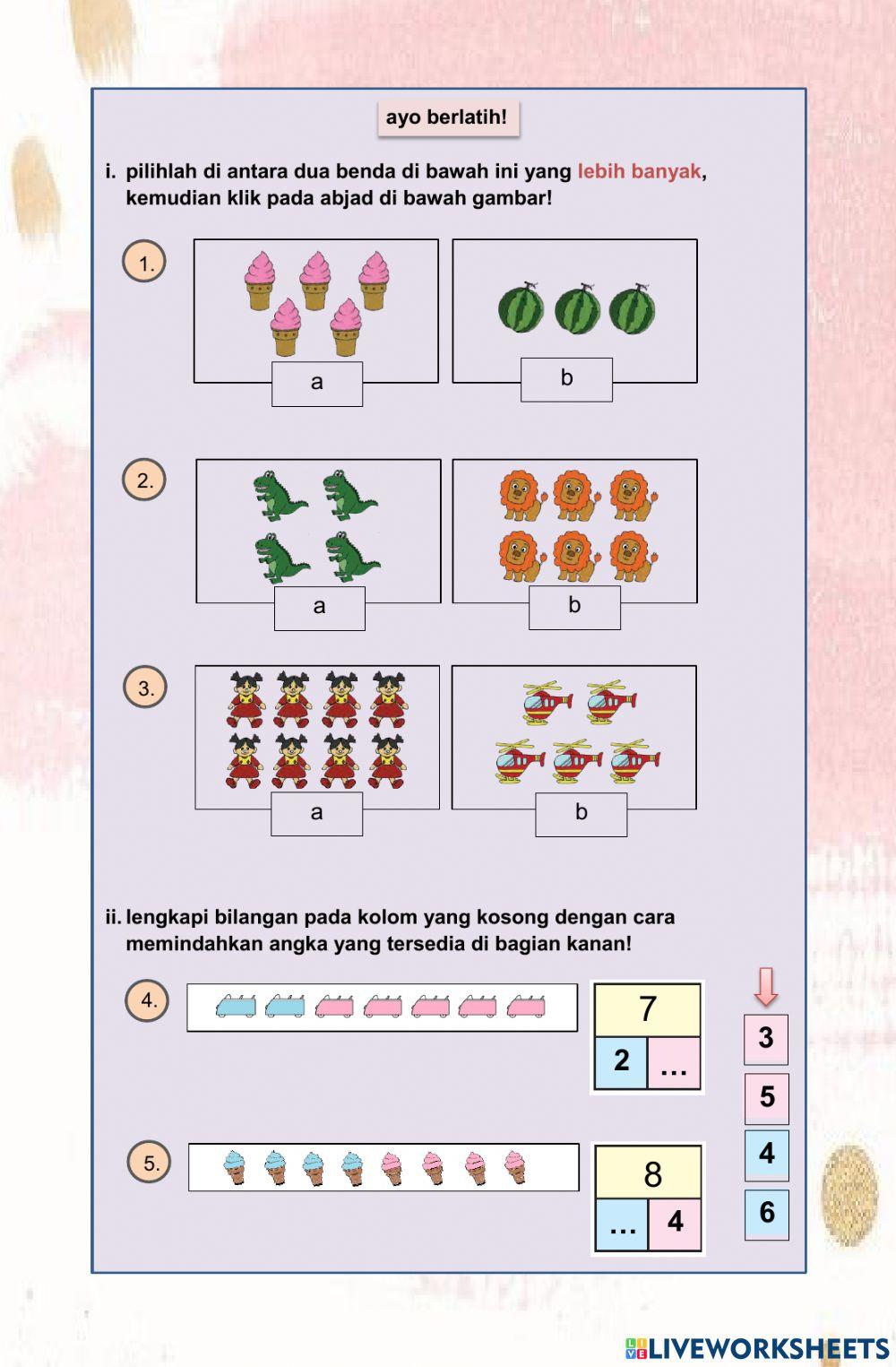Bilangan 1239923 | ihapsari | LiveWorksheets
