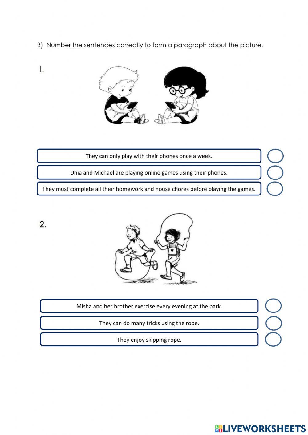 WRITING ASSESSMENT YEAR 4 online exercise for | Live Worksheets