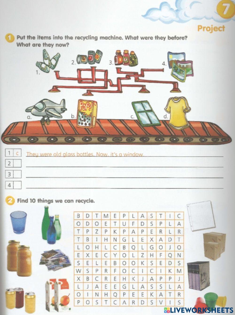 Y4 Unit 7 Project worksheet | Live Worksheets