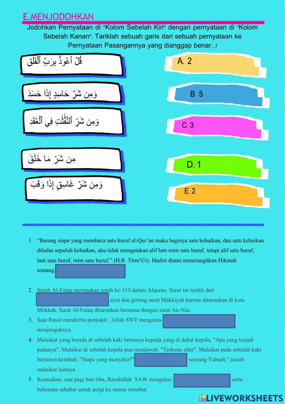 E-LKPD PAI worksheet | Live Worksheets