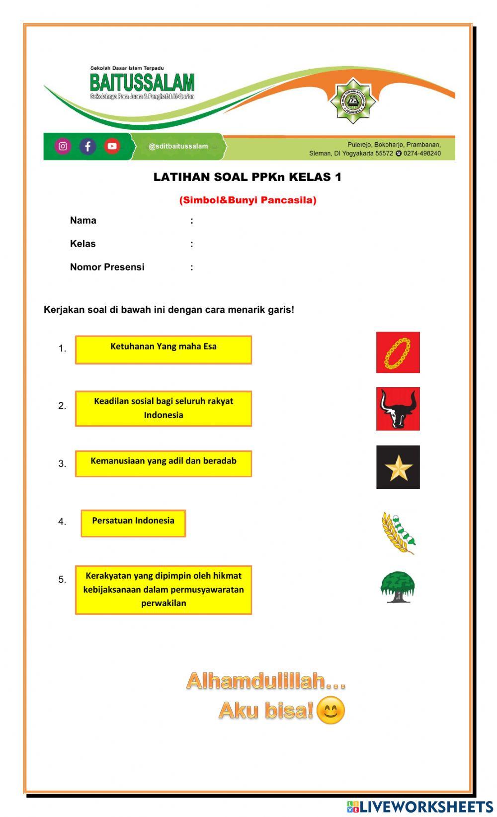 1241804 | Latihan Soal PPKn Kelas 1 | Worksheet_liena