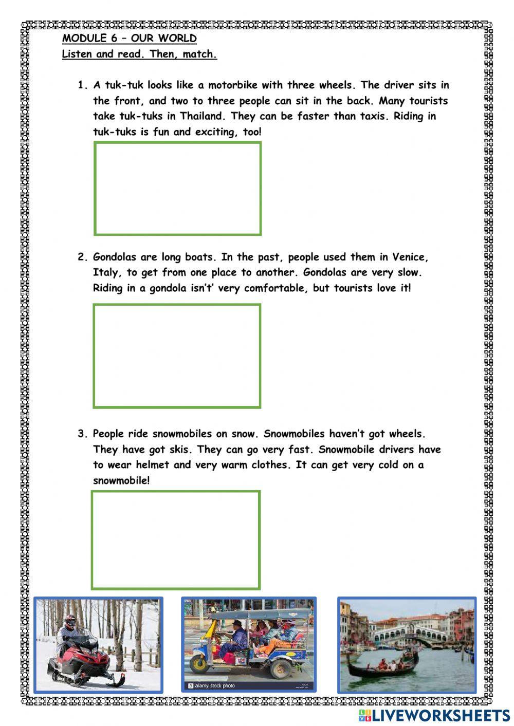 5120321 | YEAR 4 MODULE 6 OUR WORLD | Premitha