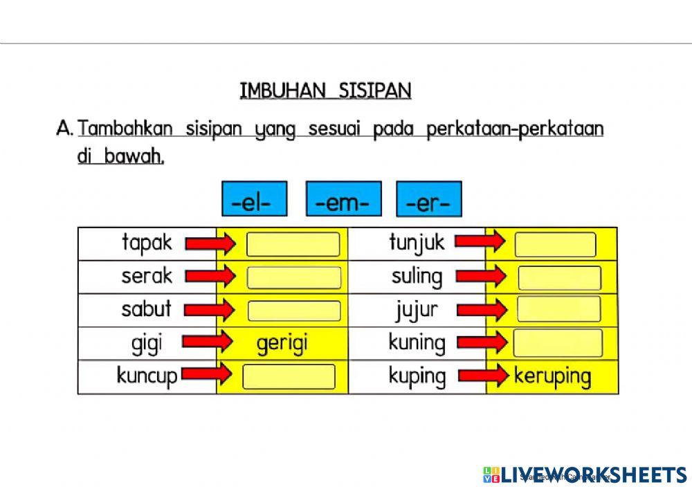 UNIT 12 : NILAI INTEGRITI ( Kata Berimbuhan Sisipan )