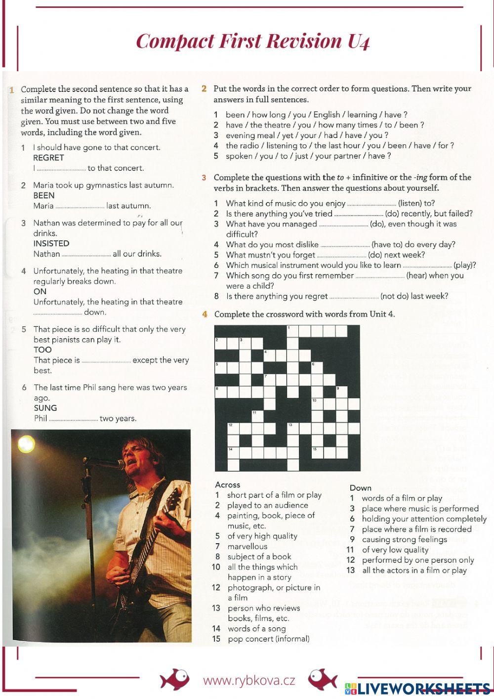 Compact First U… | Free Interactive Worksheets | 3280306