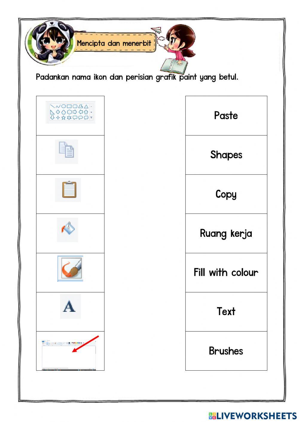 1243705 | Microsoft Paint | wazif | LiveWorksheets
