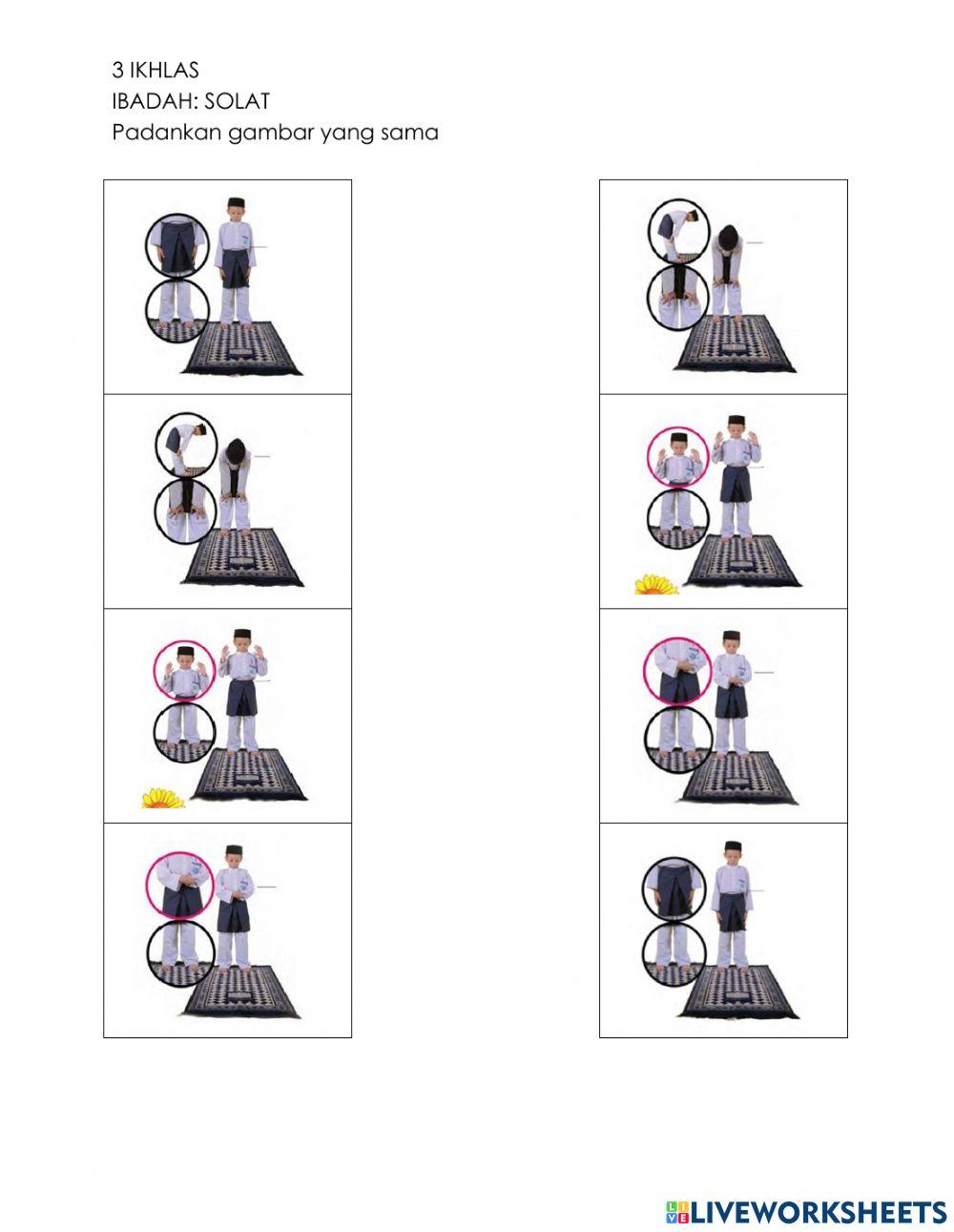 Solat worksheet for ppki | Live Worksheets