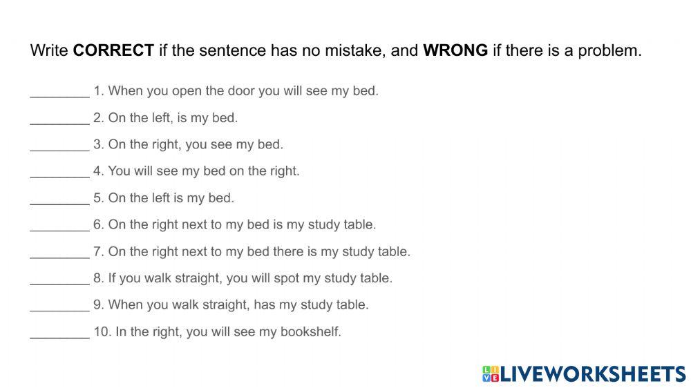 Common Mistakes (Descriptive Paragraph) worksheet | Live Worksheets