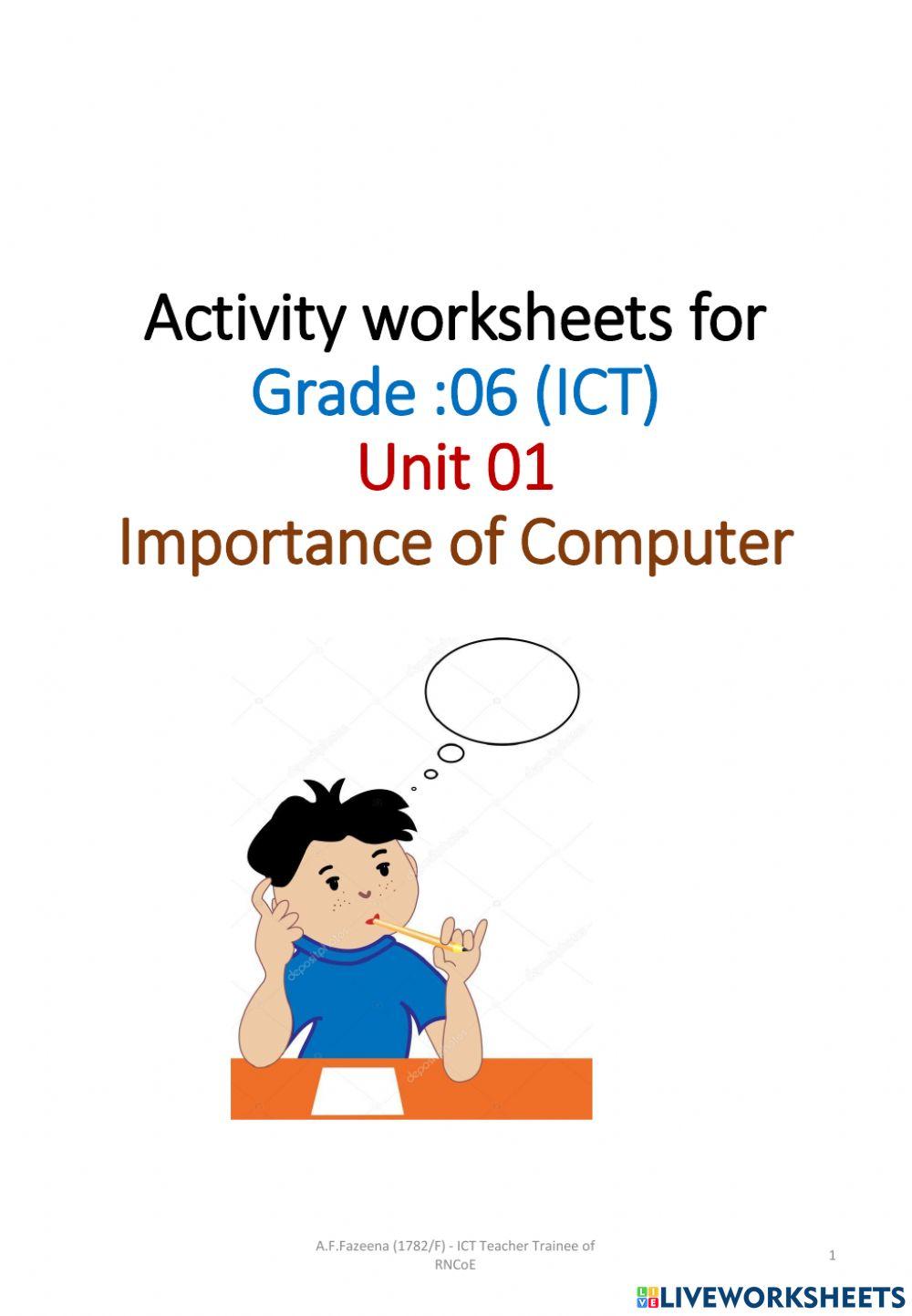 For Grade 6 ICT Students online exercise for | Live Worksheets