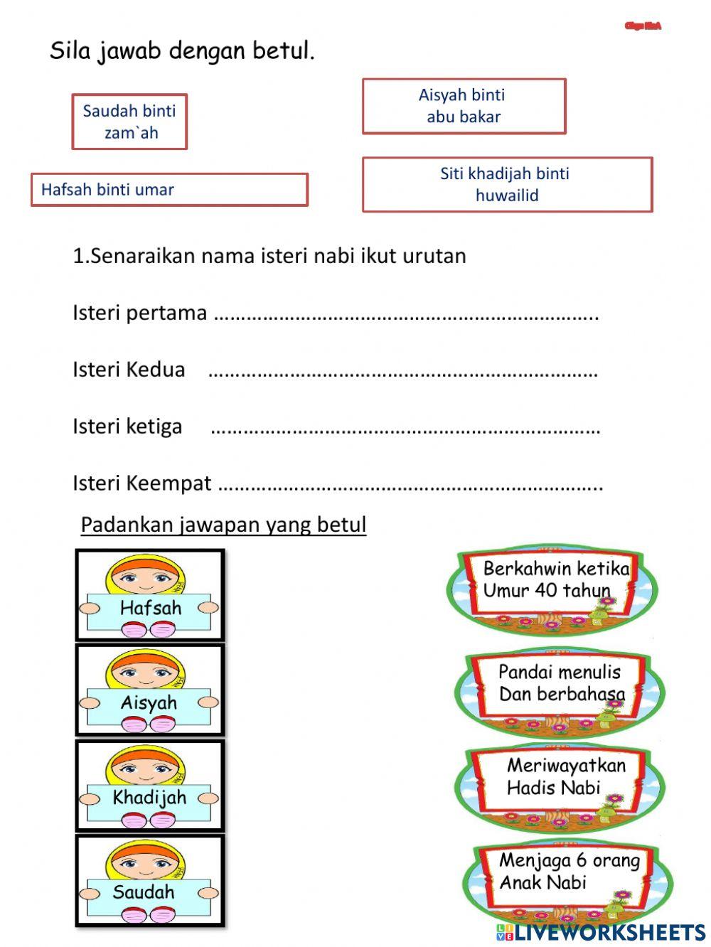 Pendidikan islam online exercise for 5&6 | Live Worksheets