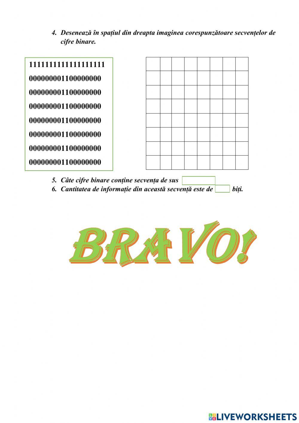 Povestea unui bit worksheet | Live Worksheets