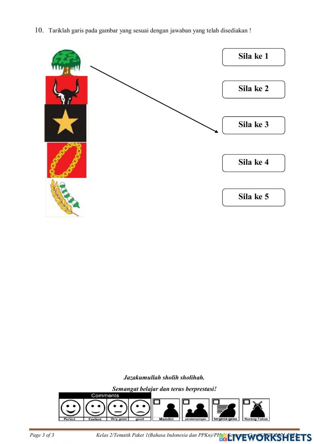 Penilaian dari rumah (pdr) worksheet | Live Worksheets