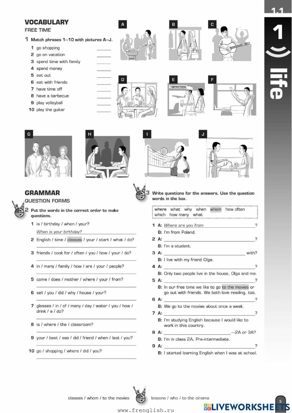 Pre intermediat… | Free Interactive Worksheets | 6679193