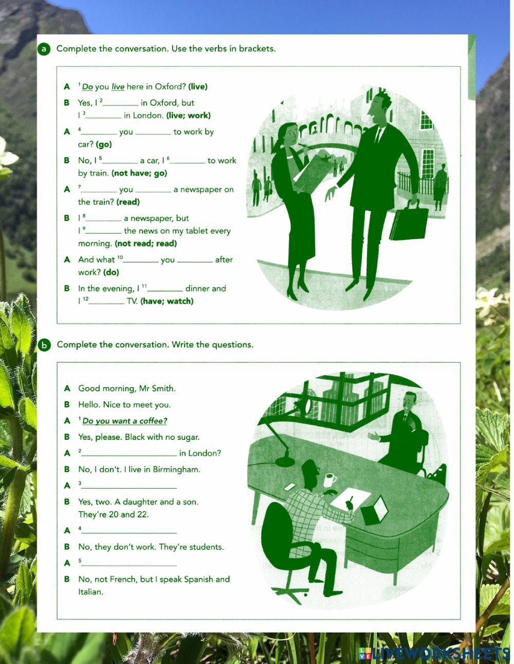 Beginner questions I you we they worksheet | Live Worksheets